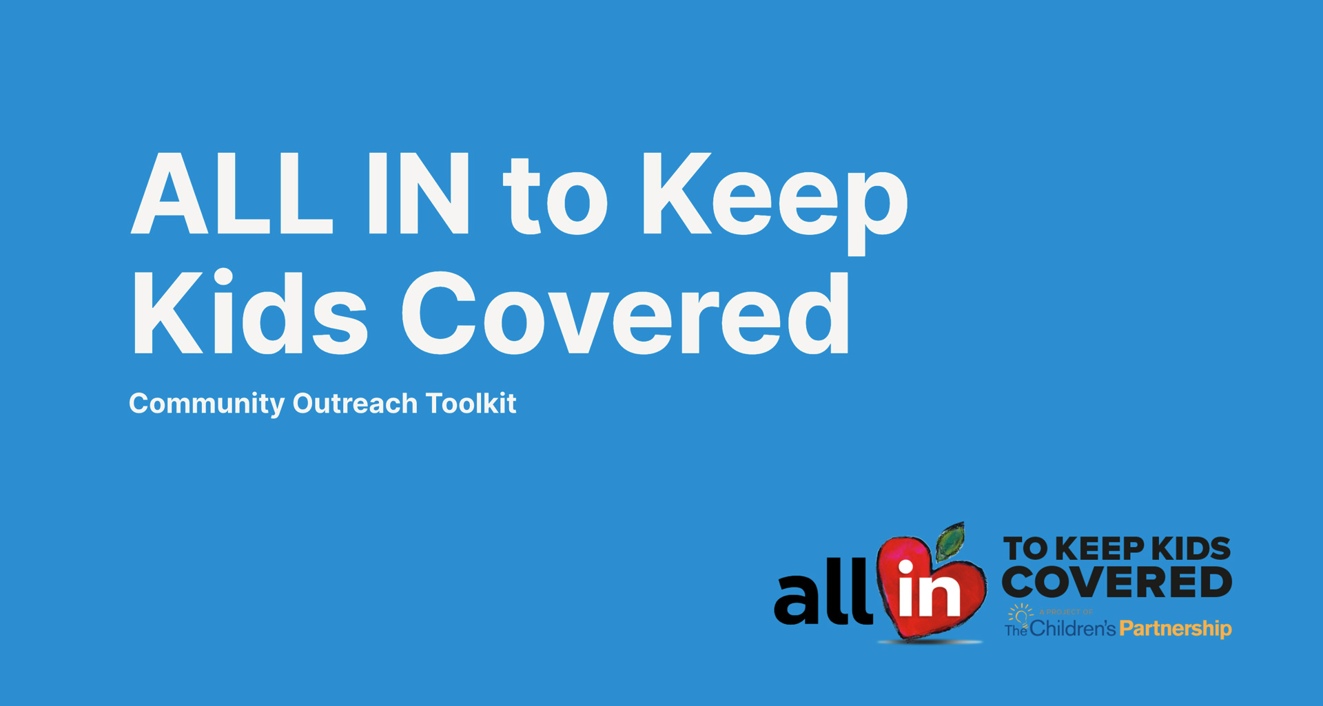 Community Outreach Toolkit and Videos – All In For Health